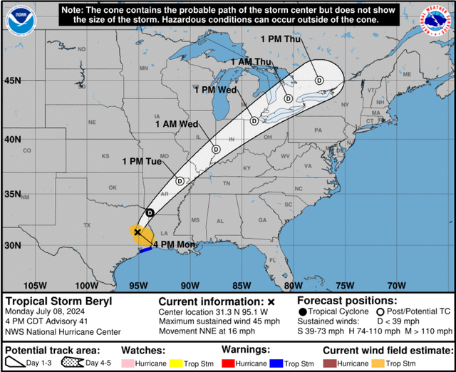 Beryl downgraded to tropical storm after hurricane leaves millions without power in Texas | The ...